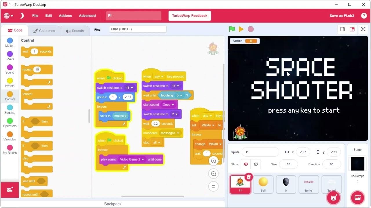 Presentasi Scratch - Space Shooter - YouTube