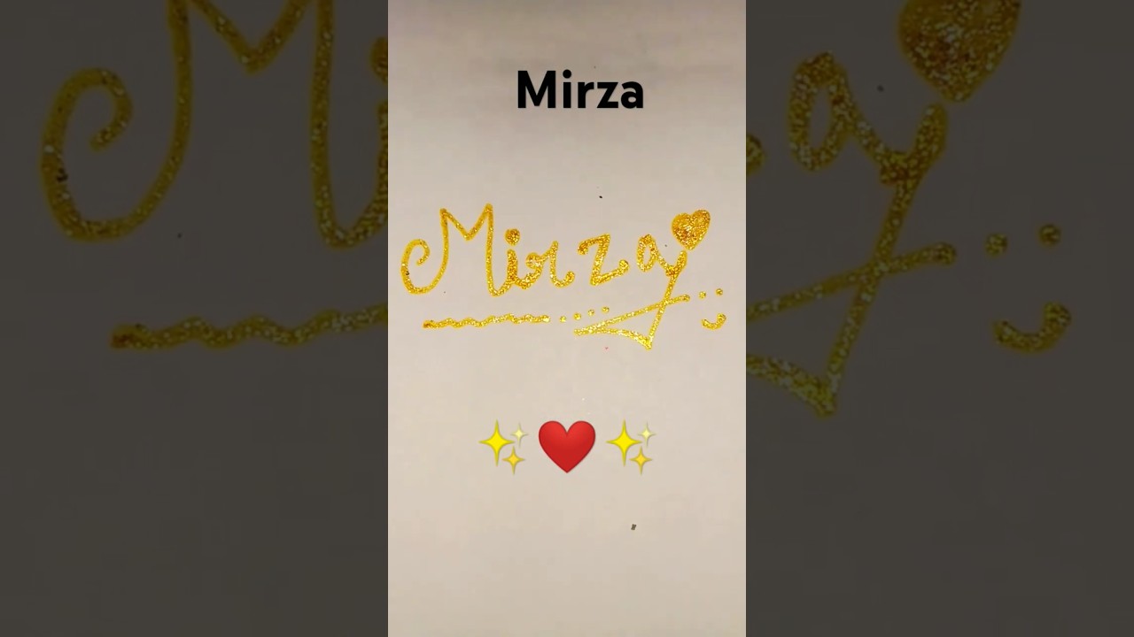 Mirza Name Signature#satisfying#short#viralvideo#youtubeshorts#trending ...
