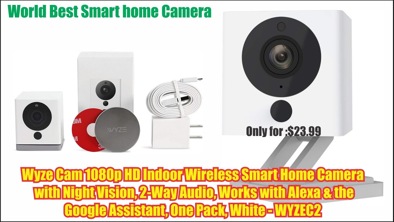 Wyze Cam 1080p HD Indoor Wireless Smart Home Camera with Night Vision ...