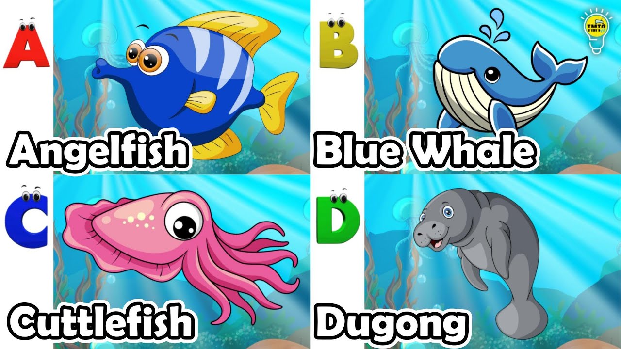 ABC phonics animals | ABC Sea Animals song | English and Animals for ...