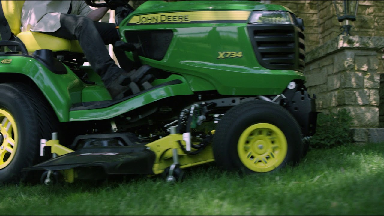 John Deere Tractor X734 - YouTube