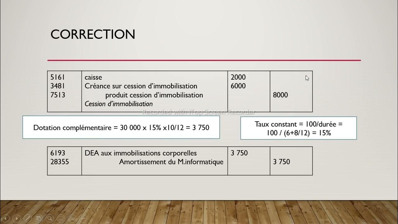 Travaux d'inventaire: Traitement comptable de la Cession et la Sortie de l'immobilisation - YouTube