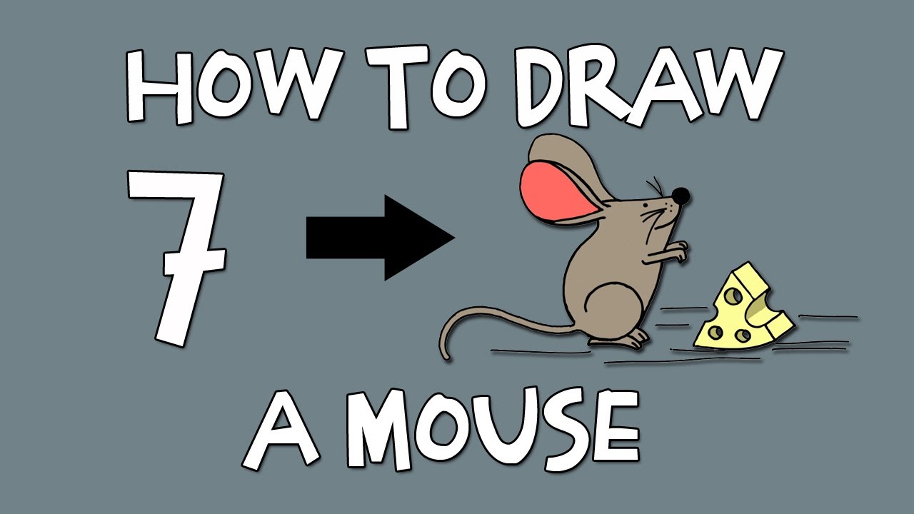 How to draw a cute mouse | Turn numbers into animal drawing | MaYa ...