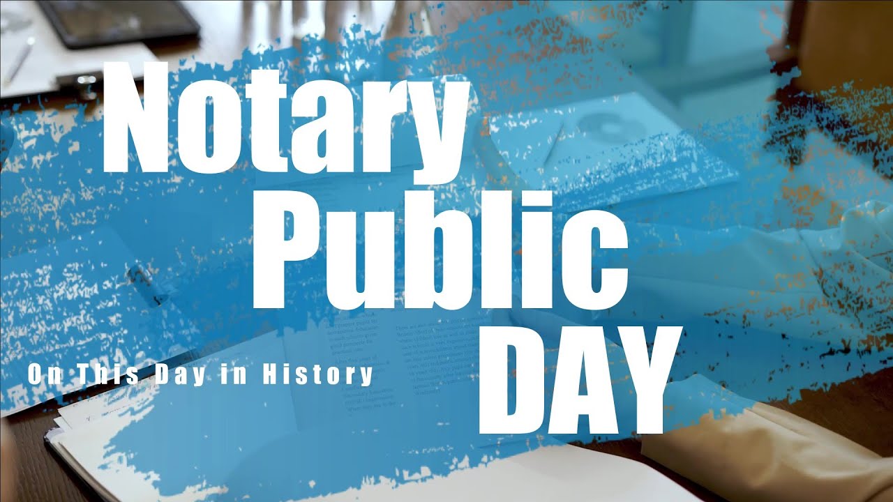 Notary Public Day is celebrated on this day November 7th - YouTube