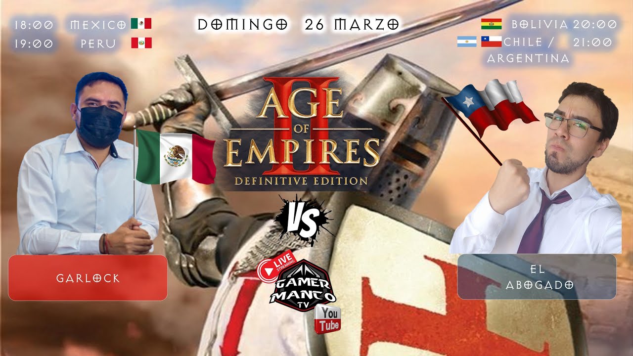 AOE 2 liga Sacro Imperio Manco Garlock vs Abogado con Garrote 2023 ...