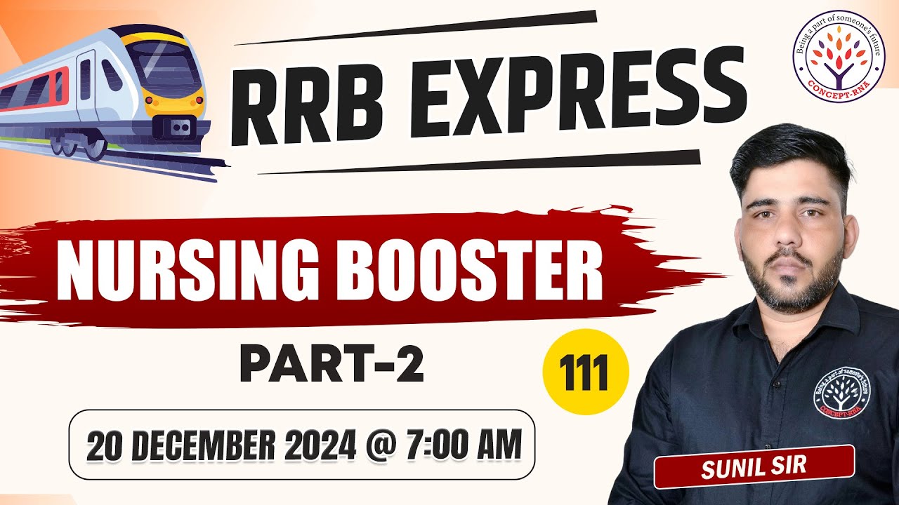 RRB Nursing Officer 2024 | RRB Special Express | Nursing Booster | Part ...