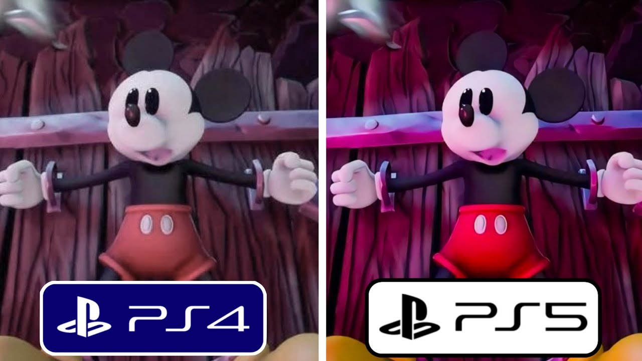 Disney Epic Mickey Rebrushed PS4 vs PS5 Graphics Comparison - YouTube