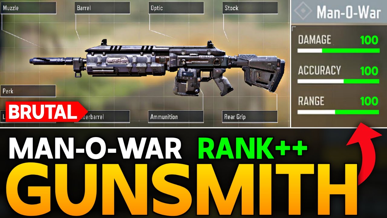 MAN-O-WAR BEST GUNSMITH IN CALL OF DUTY MOBILE | COD MOBILE best RANK SETUP| - YouTube