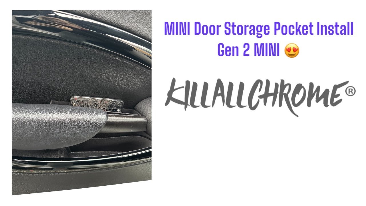 NEW! MINI Gen 2 Door Storage Pockets KillAllChrome R55 R56 R57 R58 R59 ...