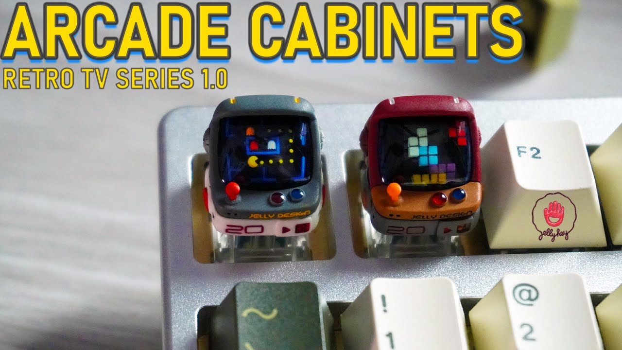 Retro Arcade Cabinets Artisan Keycaps - Pacman and Tetris | Jelly Key ...