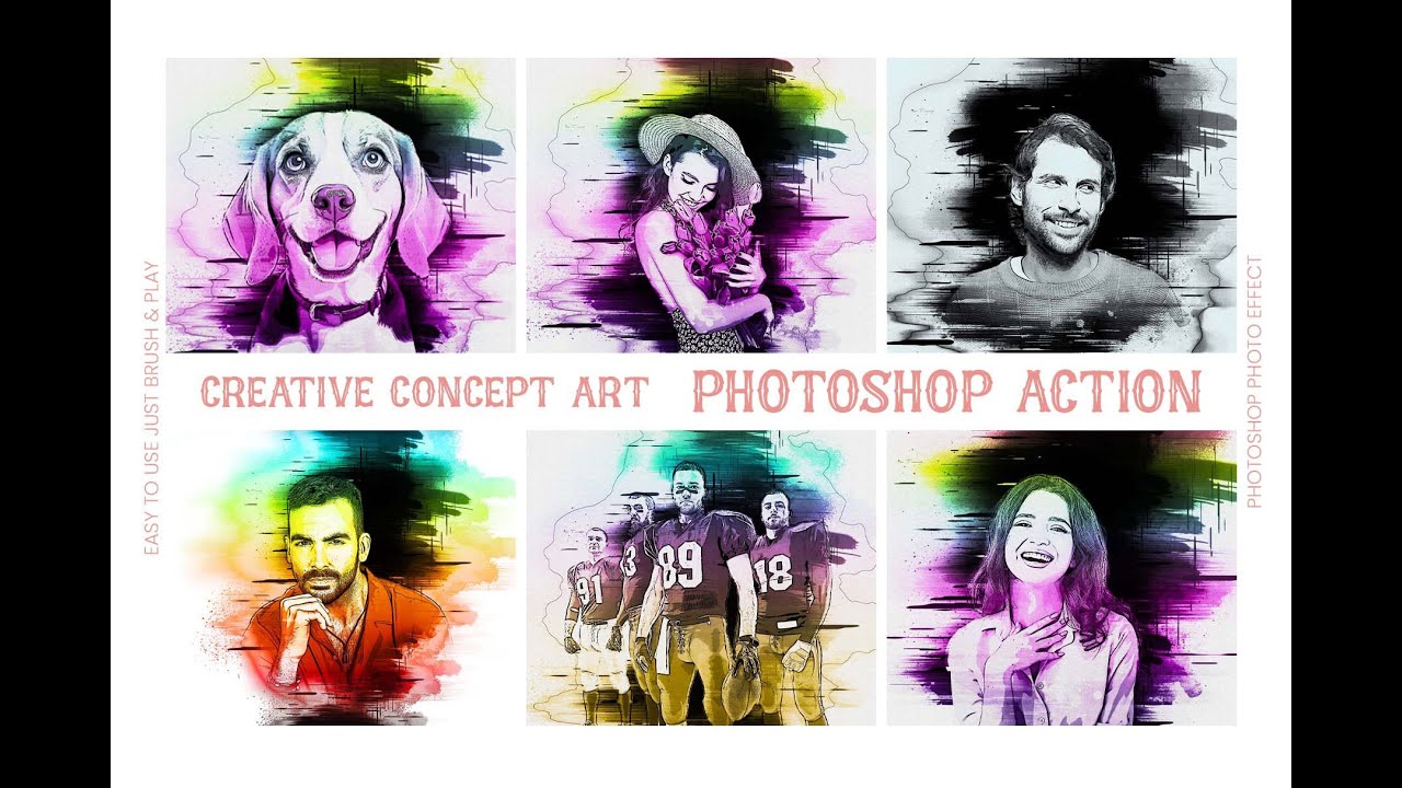 One clicks Photo to Creative Concept Art Photoshop Tutorial - YouTube