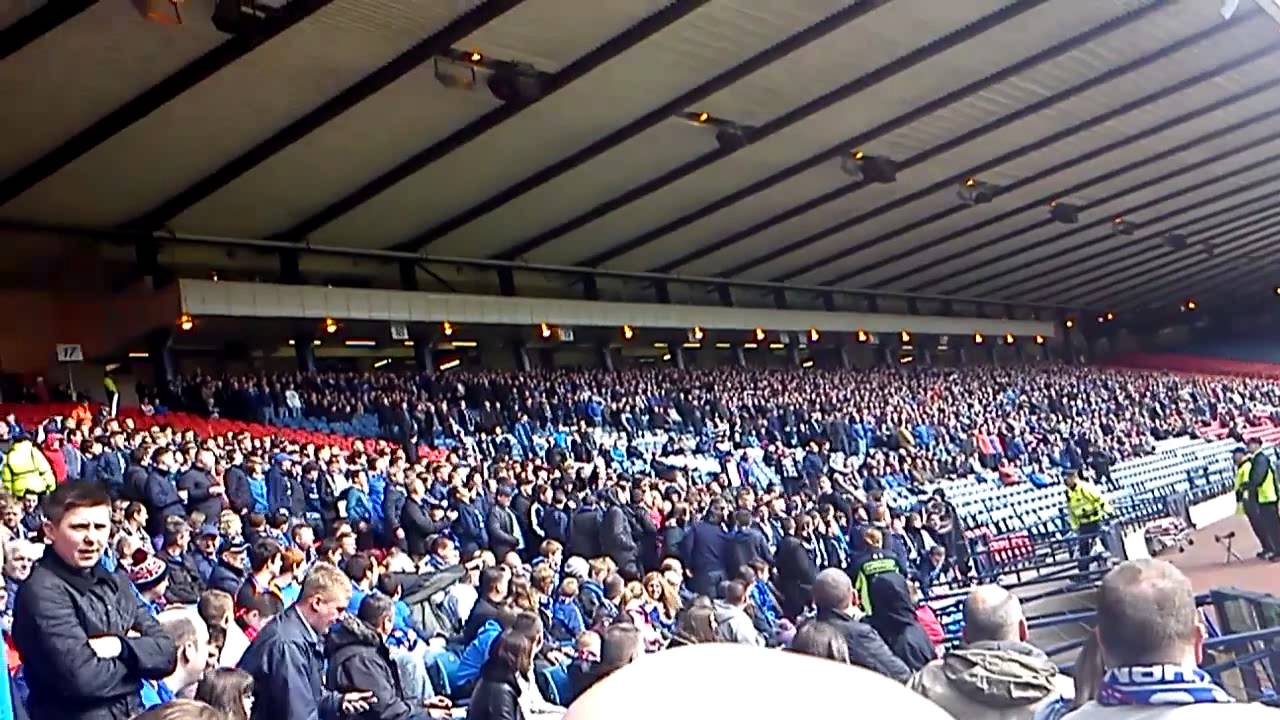 rangers vs queens park rangers fans singing four lads had a dream - YouTube
