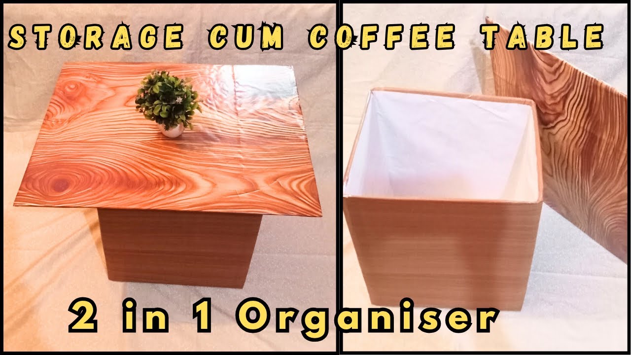 How To Make Table From Cardboard Box | Cardboard Furniture - YouTube