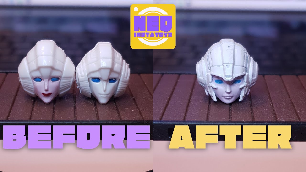 Transformers Studio Series 86 Arcee Upgrade Head 設計頭雕 王國/地崛頭拆解說明 - YouTube