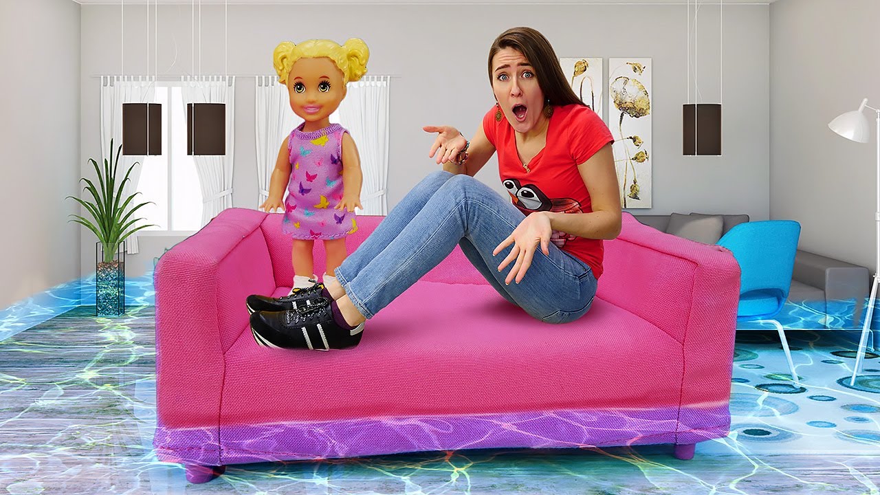 ¡Una inundación en casa de Barbie! Vídeos de Barbie en español. Vídeos ...