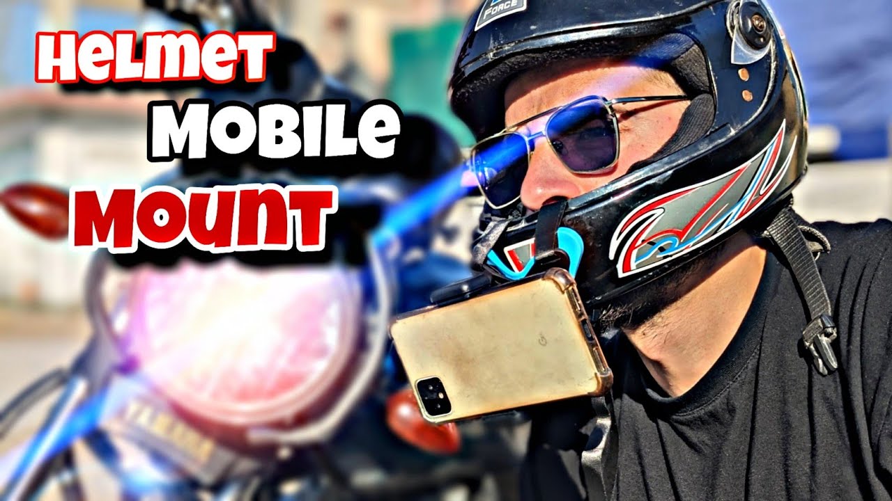 Helmet Phone Mount & Review💯 - YouTube
