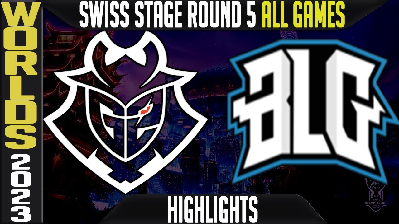 G2 vs BLG Highlights ALL GAMES | S13 Worlds 2023 Swiss Stage Day 9 Round 5 | G2 Esports vs ...