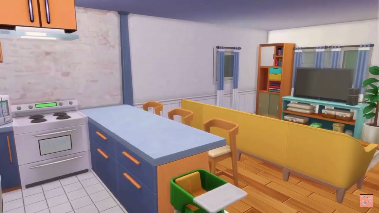 Lovely family apartment | TS4 Speed build - YouTube