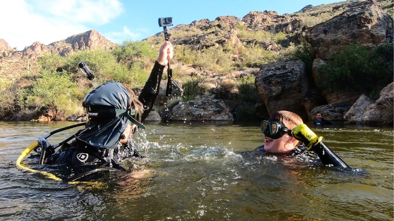 Paddle-Boarder Lost GoPro in Saguaro Lake | Scuba Diving This 0 ...