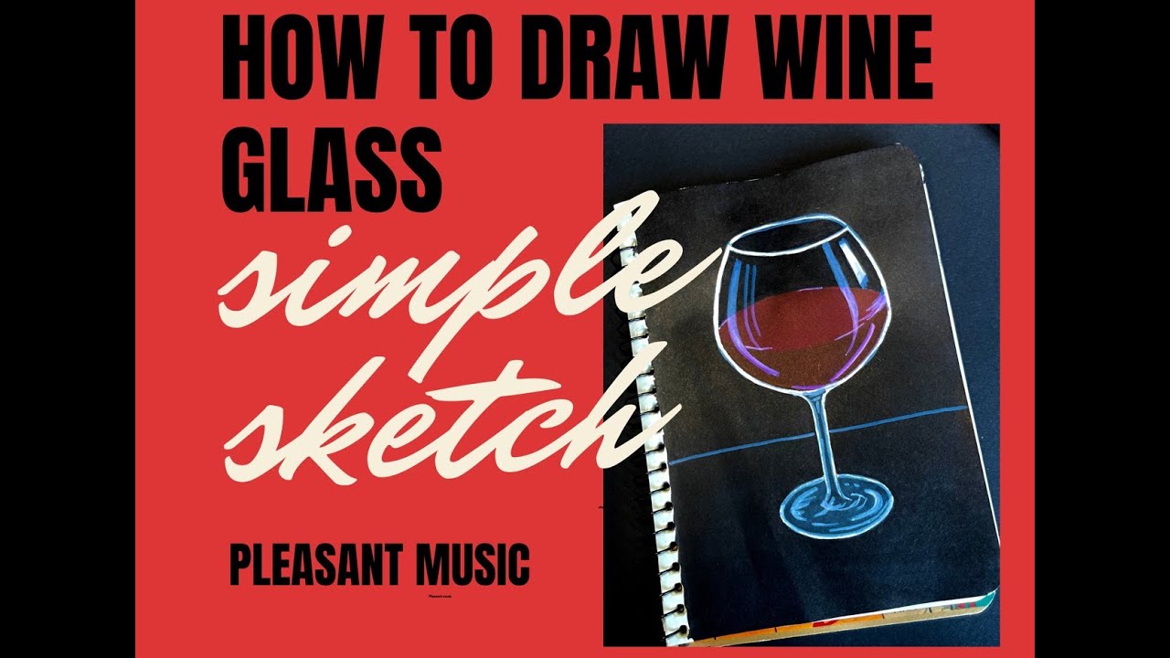 How to draw wine glass || simple sketch - YouTube