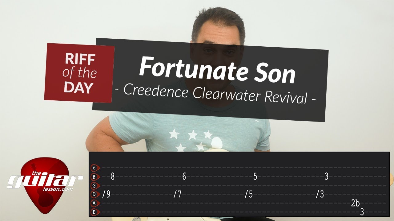 Fortunate Son Guitar Lesson 🎖️ CCR - Riff of the Day - YouTube