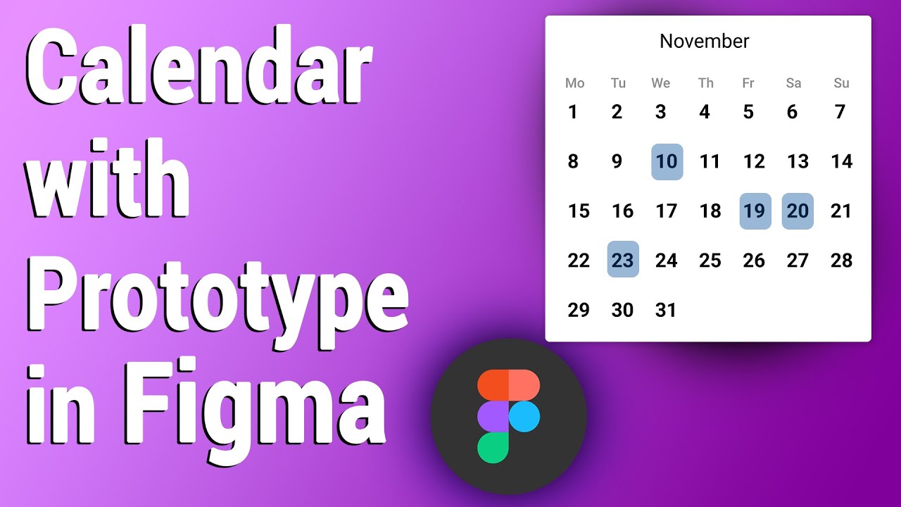 Figma Tutorial - Interactive Component Calendar - YouTube