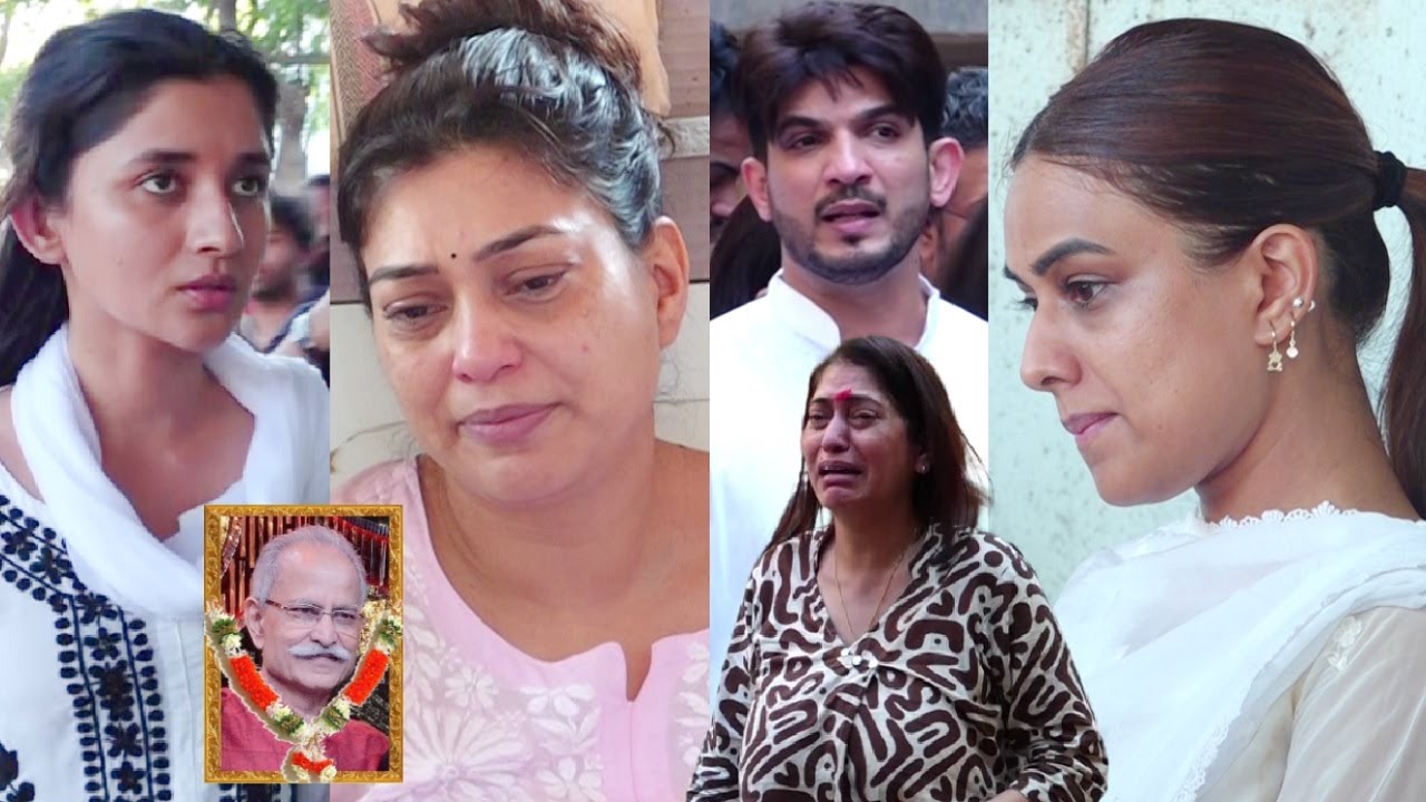 Arjun Bijlani Father-In-Law FuneraI Video | Nia Sharma, Kanika Mann At ...