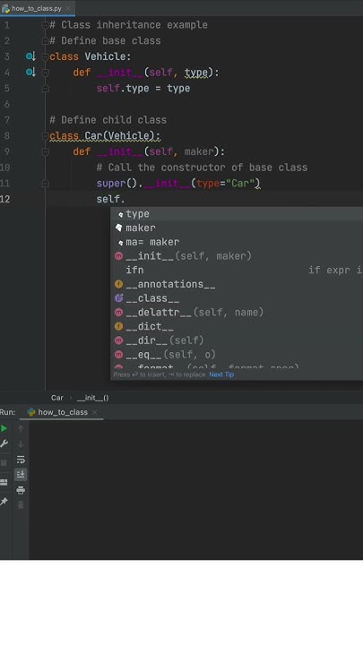 Class inheritance example in Python #inheritance #pythonclass - YouTube