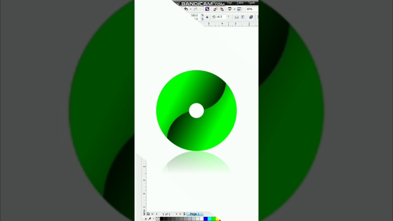Coreldraw Tutorial Short video 3D Circle Design - YouTube
