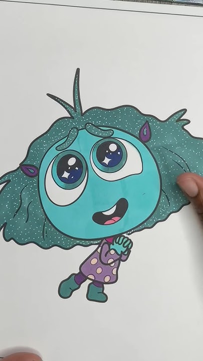 Coloring Envy From Inside Out 2 💚 Insideout2 Satisfyingcoloring