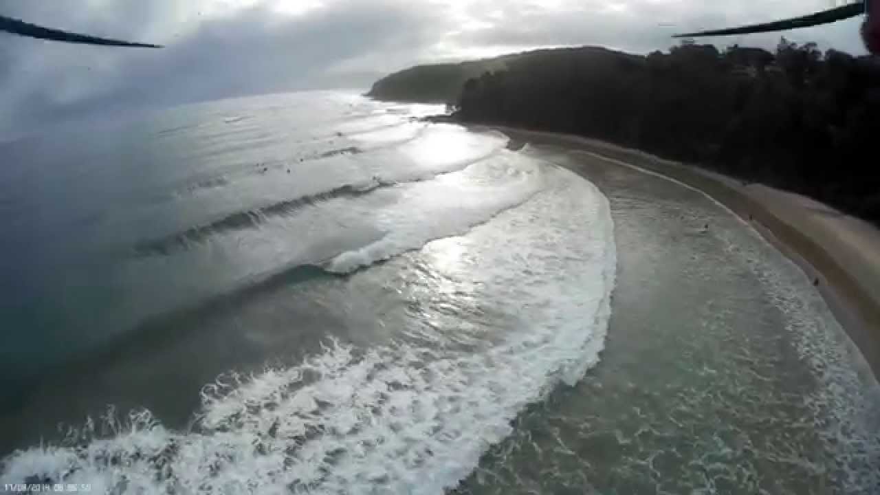 FPV Beach Run and Surf Check , First Point , Noosa ,17-aug-14 - YouTube
