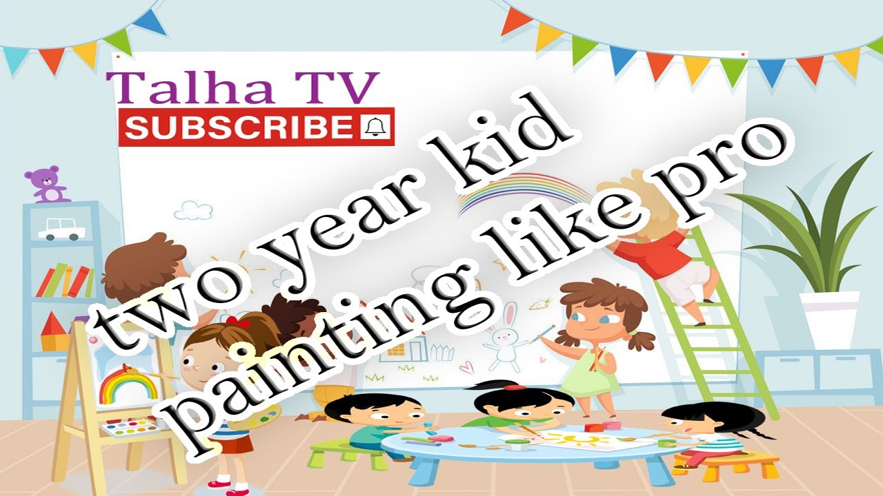Young Artist| TWO year old painting like pro| Talha TV - YouTube