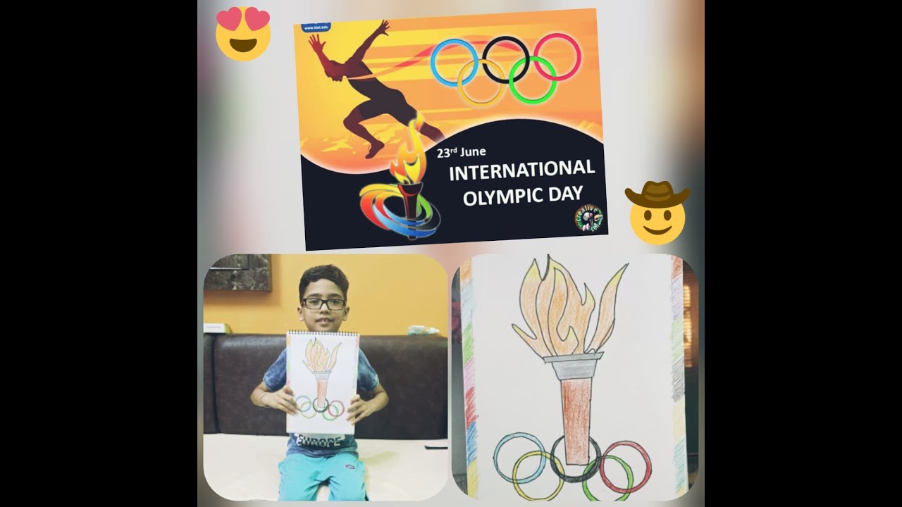 INTERNATIONAL OLYMPIC DAY| DRAWING ON OLYMPIC DAY| SCHOOL ACTIVITY FOR ...
