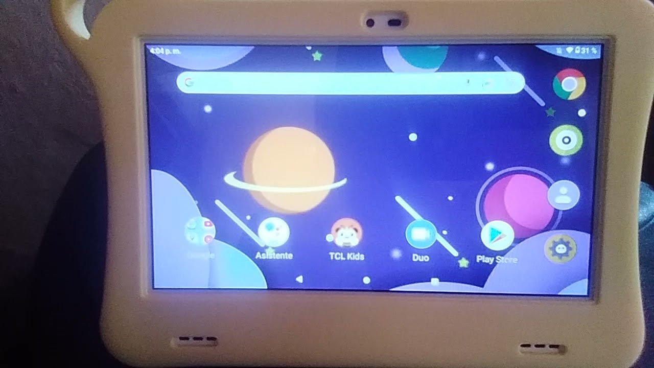 como quitar protección de distancia ojo mini tablet Alcatel TKEE 9317G ...