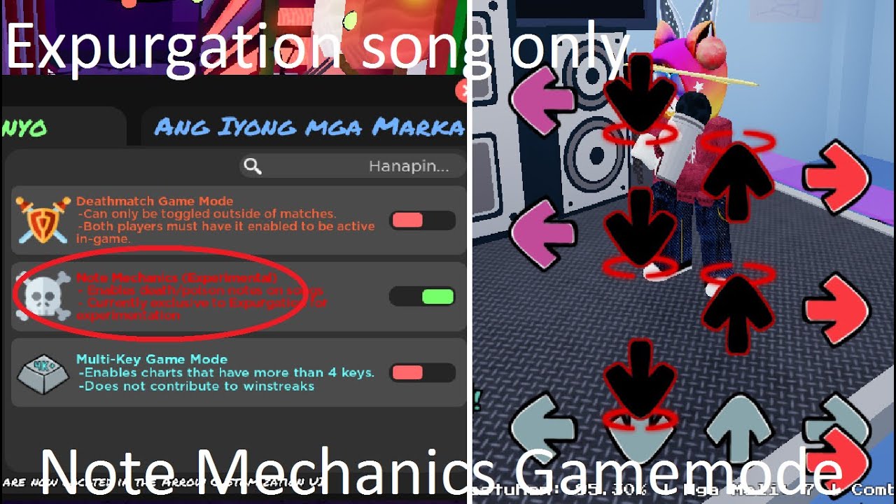 Roblox Funky Friday Note Mechanics Gamemode (Expurgation song only ...