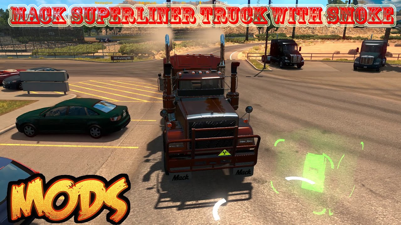American Truck Simulator (2016) Mods | Mack SuperLiner Truck with SMOKE ...