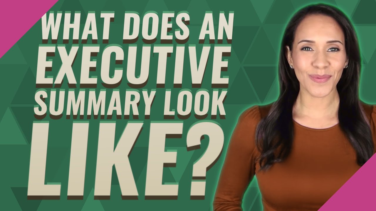 What Does An Executive Summary Look Like YouTube What Does An Executive Summary Look Like YouTube