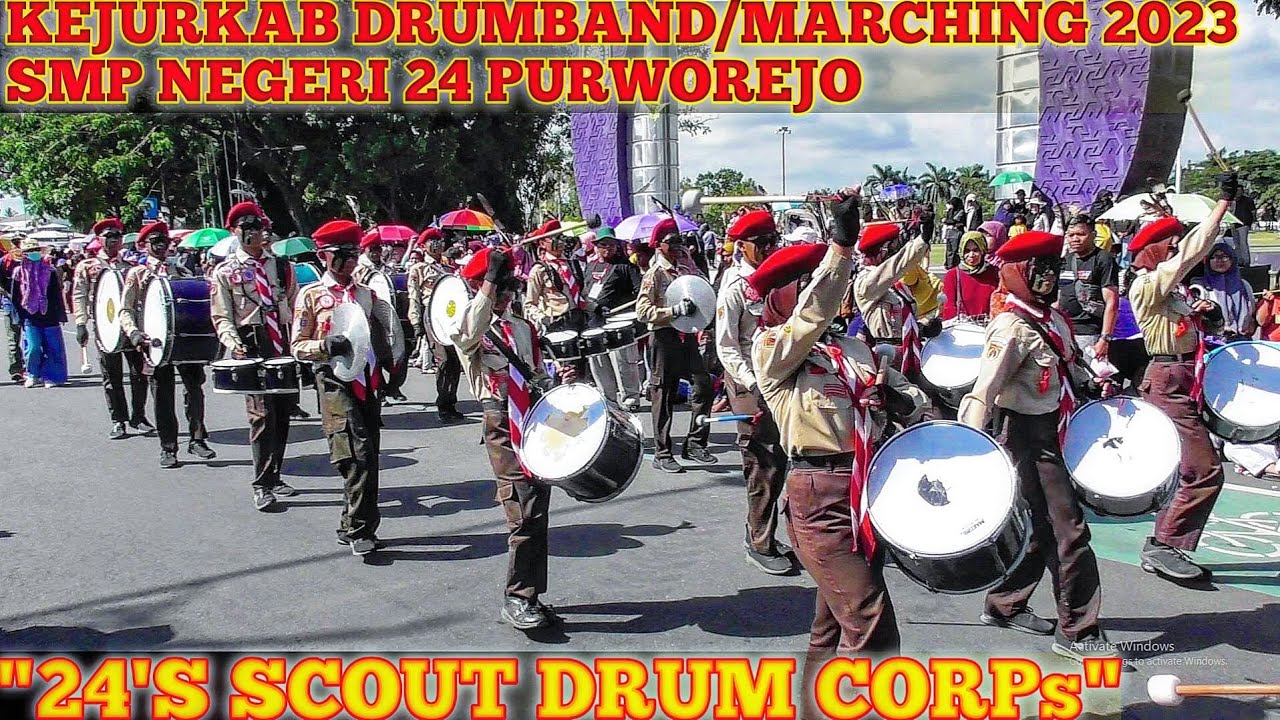KIRAB KEJURKAB 24's SCOUT DRUM CORPS || KORPS DRUMBAND SMP NEGERI 24 ...