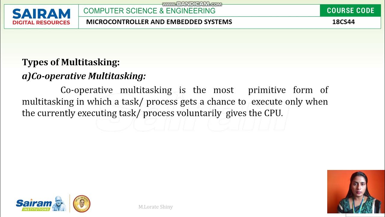 Lecture Video_18CS44_MCES_Module 5_Multiprocessing and Multitasking_ Lorate Shiny - YouTube