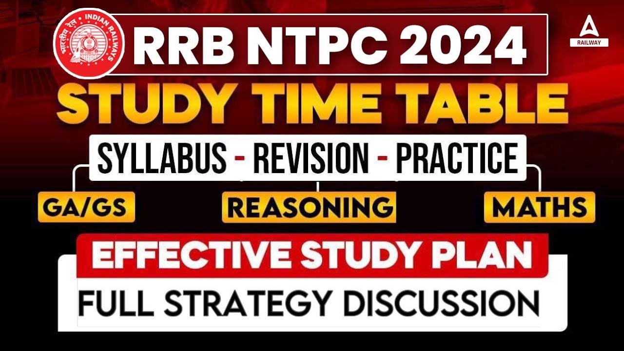 RRB NTPC 2024 Study Time Table | Syllabus, Revision & Practice Strategy ...