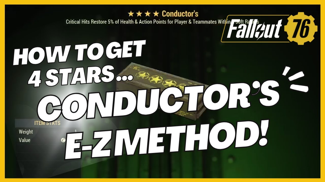 Get 4 Star Conductors Mods EZ With This Method! | Fallout76 - YouTube