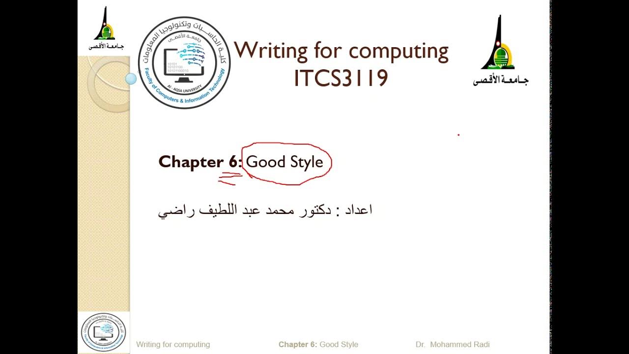 Writing For Computing Chapter 6 Good Style - Youtube