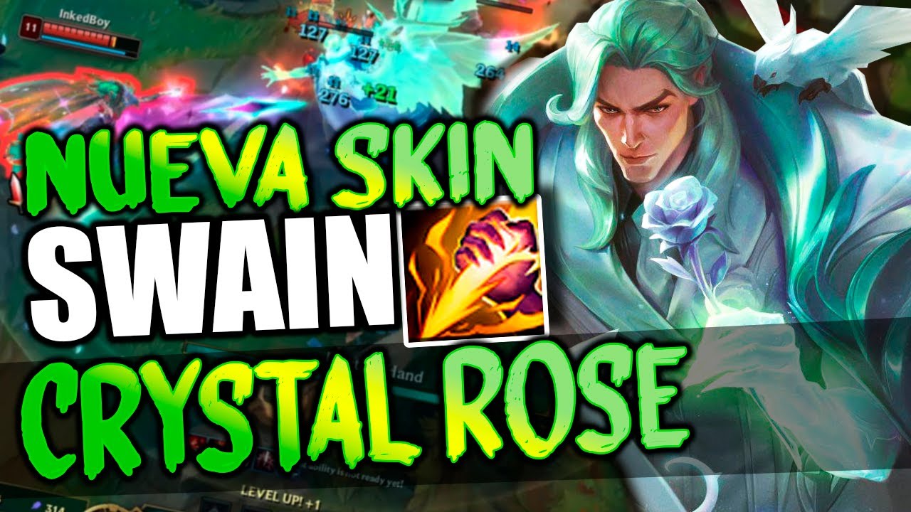 NUEVA SKIN de SWAIN CRYSTAL ROSE con su BUILD para JUNGLA | LoL ...