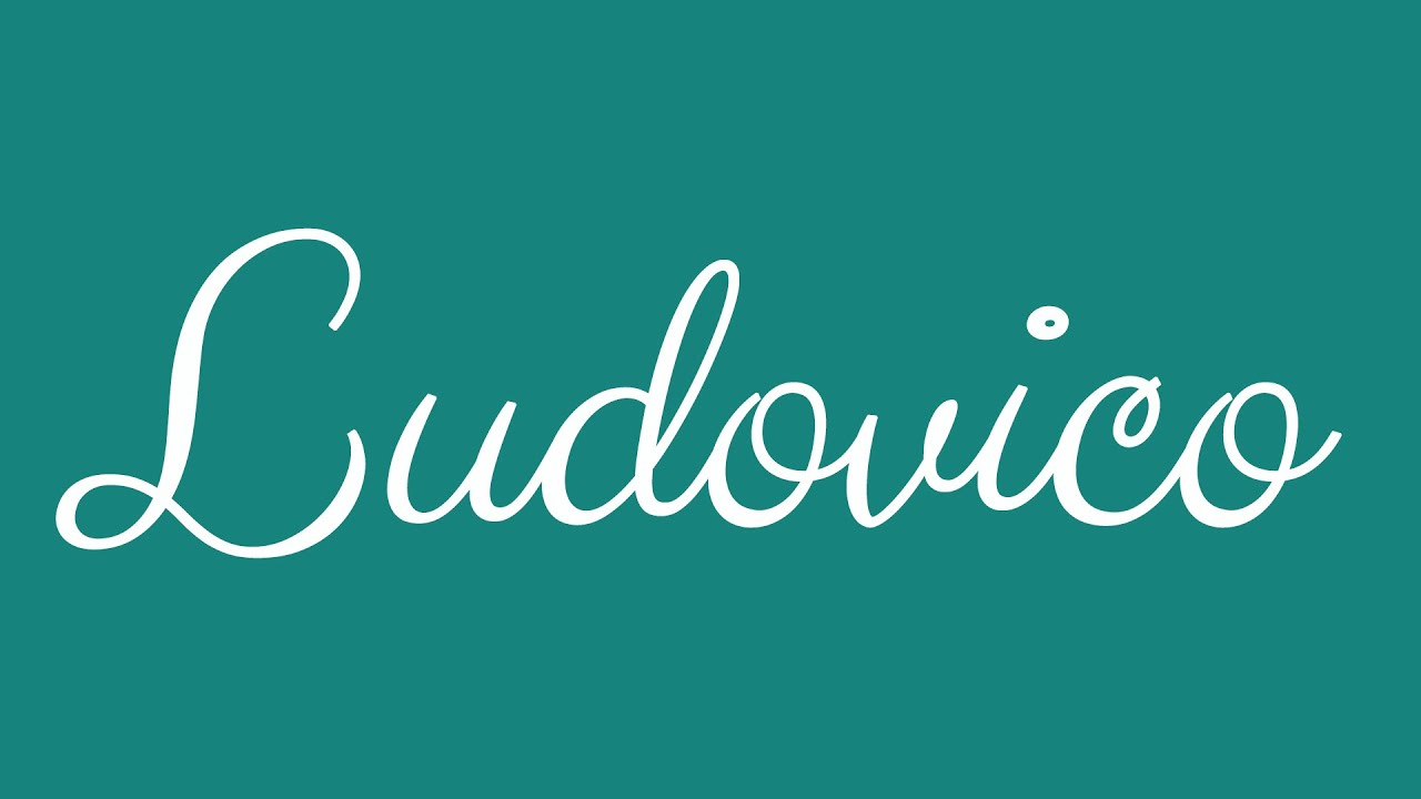 Learn how to Sign the Name Ludovico Stylishly in Cursive Writing - YouTube