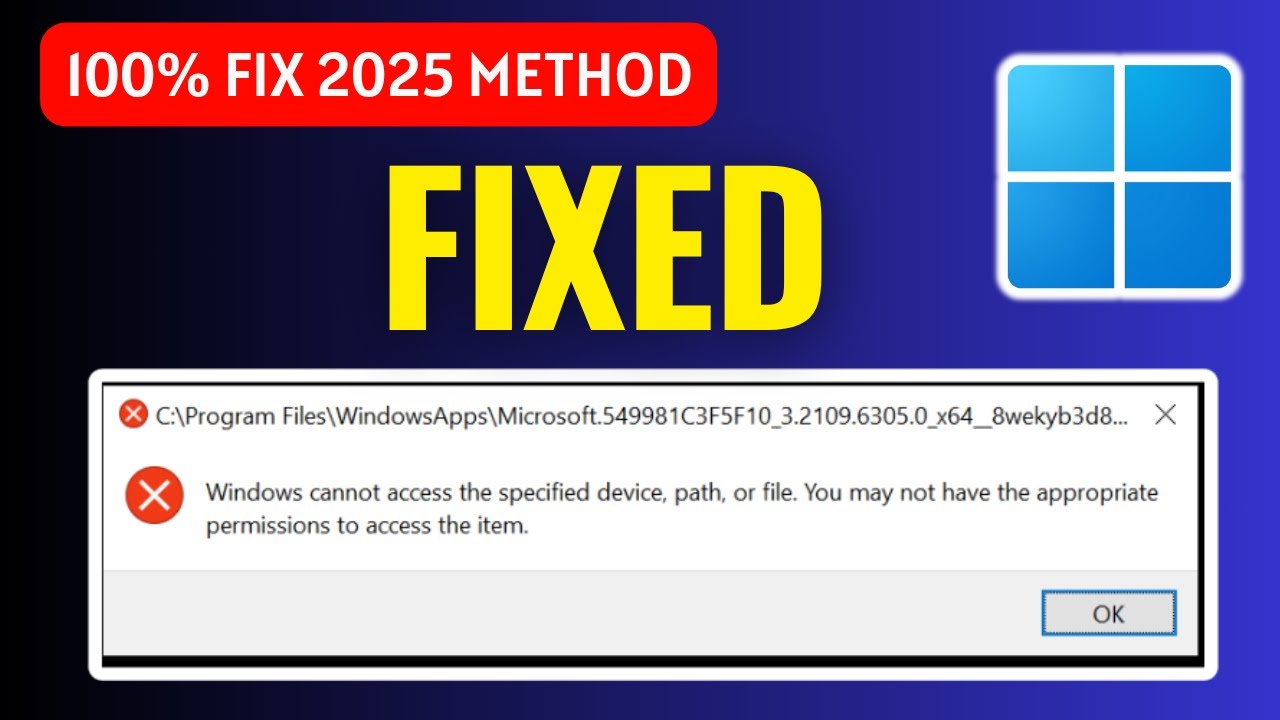 How to Fix "Windows Cannot Access the Specified Device Path or File ...