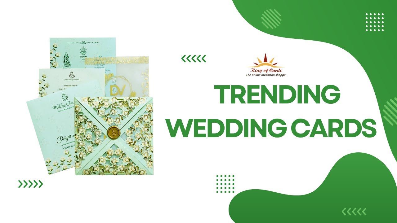 Blue Floral Fancy Opening Wedding Card - KNGA7101 - YouTube