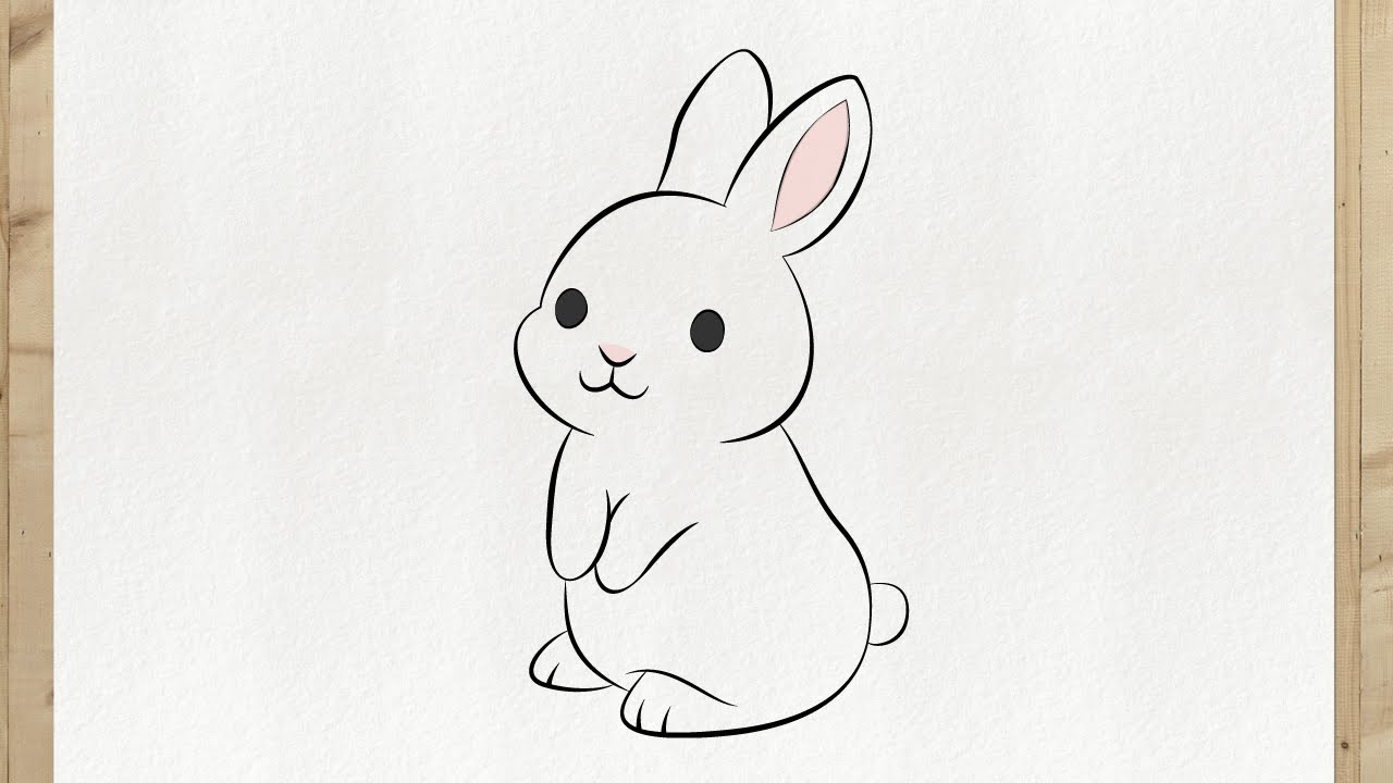 Cómo Dibujar un CONEJO 🐰 | Dibujo de Animal Paso a Paso Fácil para ...
