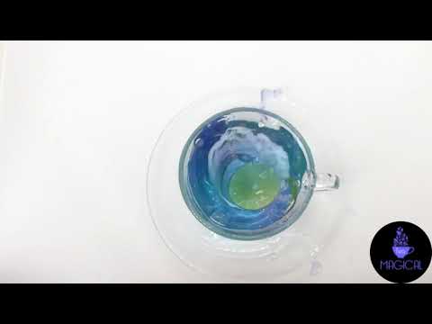 Magic Tea Changes color just put lemon - YouTube