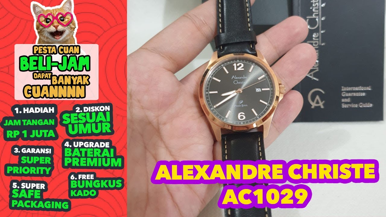 JAM TANGAN ALEXANDRE CHRISTIE WANITA ORIGINAL 1029 L1 AC1029 JAM ...