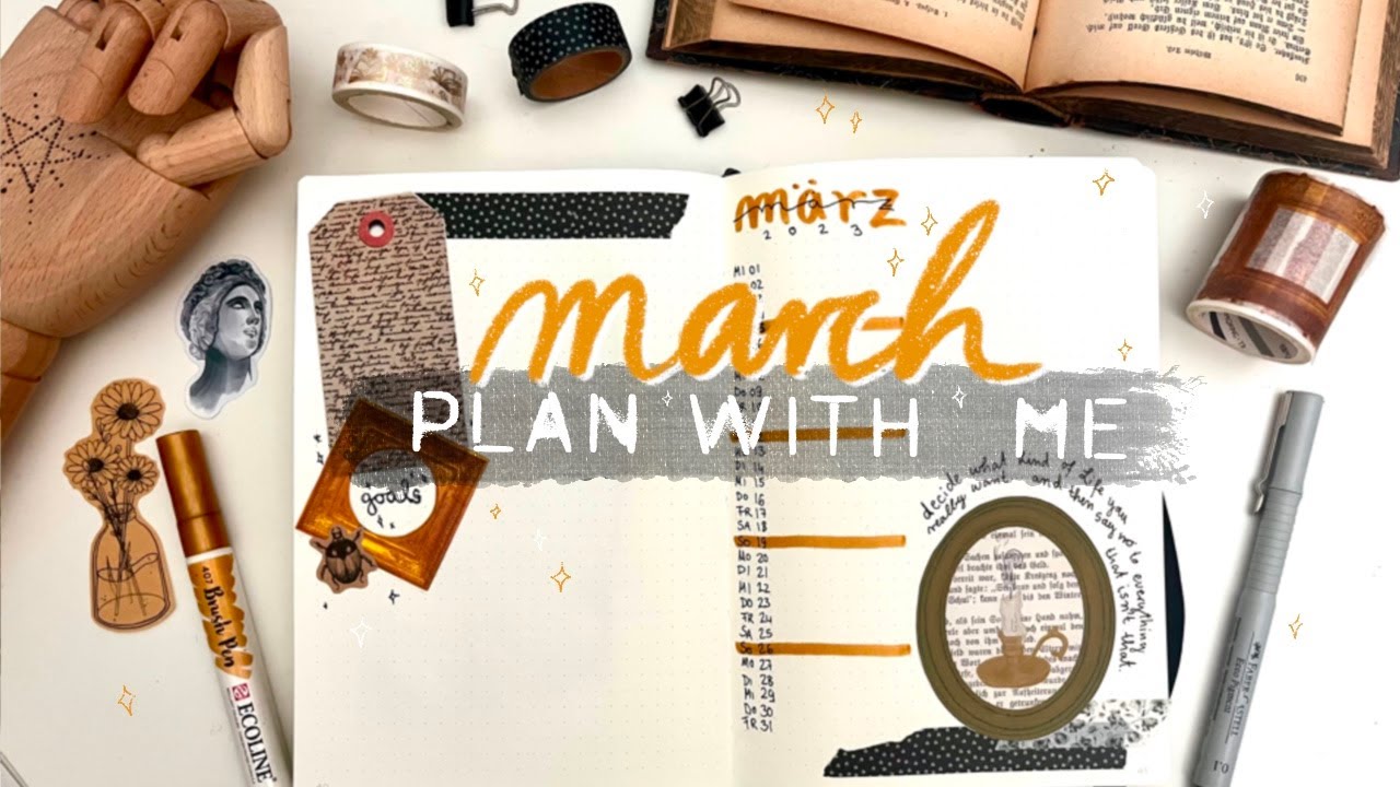 Plan with me for MARCH 2023 • Bullet Journal Set Up - YouTube